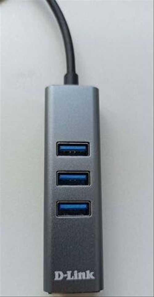 Сетевой адаптер и USB хаб D-Link DUB-2332