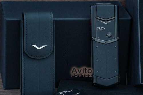 Vertu Black c чехлом