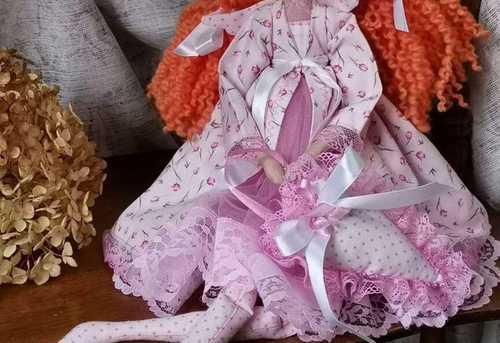 Текстильная интерьерная кукла тильда Весна