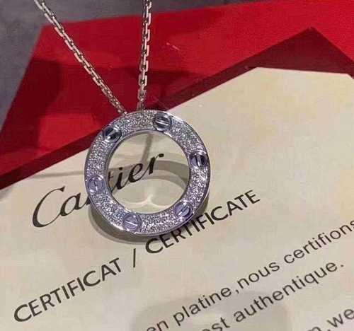 Cartier love колье, паве 0,34 ct
