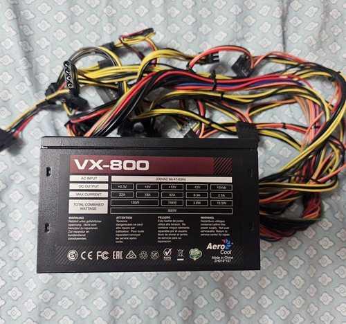 Блок питания aerocool vx 800w