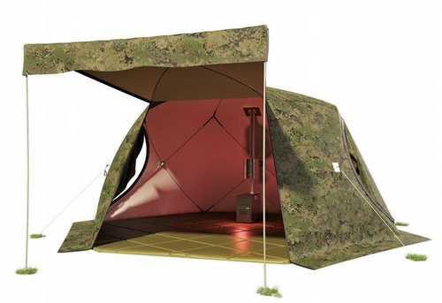 Палатка стэк чум 3 (камуфляж с навесом)