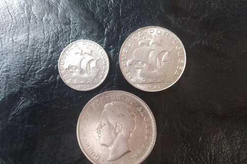 Монеты Португалии.Серебро.Оригинал