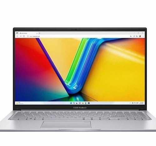 Asus Vivobook 15 Intel Сore i3-1215U/8Gb/SSD256Gb/15.6"/FHD/IPS/backlit/NoOS/Cool Silver (90NB1022-M