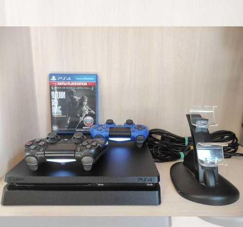 Sony playstation 4 slim 1tb 2 геймпада много игр