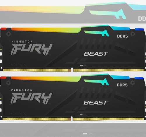 Оперативная память Kingston Fury Beast Black KF556C36bbeak2-16 DDR5 - 2x 8гб 5600мгц, dimm, Ret KF55