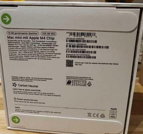 Apple Mac Mini M4 (2024) 16/256