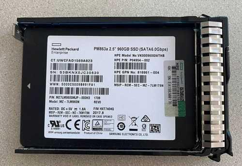 SSD 960GB SATA 6.0Gbps HP P08569-001