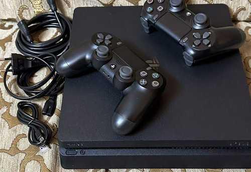 Ps4 slim 2 геймпада и 160 игр