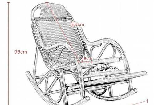 Кресло - качалка из натурального ротанга