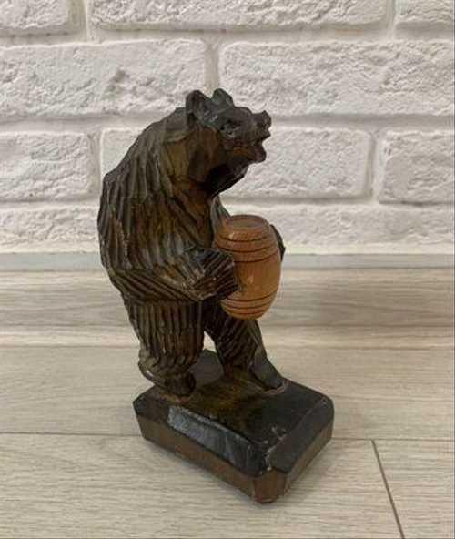 Деревянная статуэтка медведь СССР