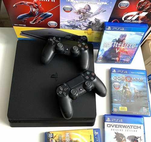 Sony playstation 4 slim с играми