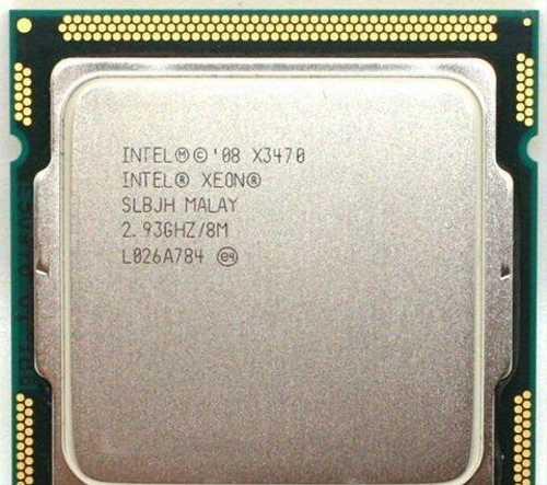 Xeon x3470 4 ядра 8 потока 2.9-3.6 GHz
