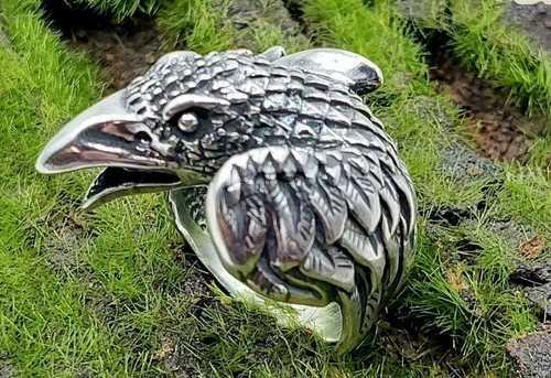 Кольцо серебряное Ворон дизайнерское
