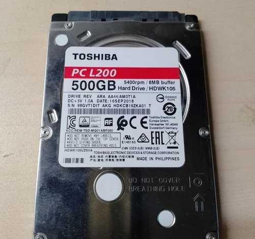 Жесткий диск Toshibа 500 Гб 2.5