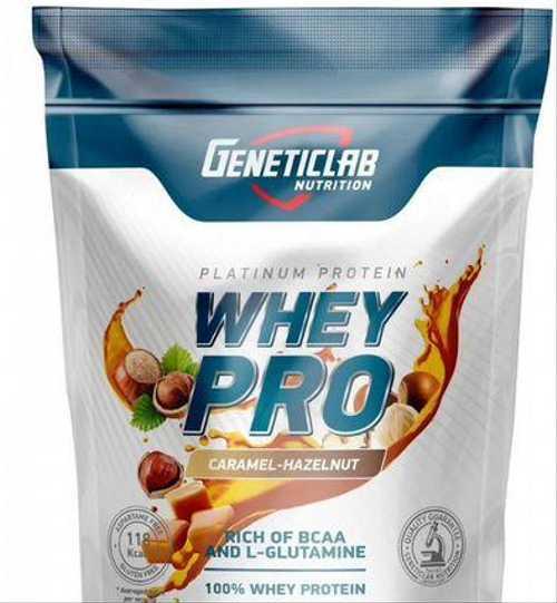 Geneticlab whey PRO 1000 г (Карамель-фундук)