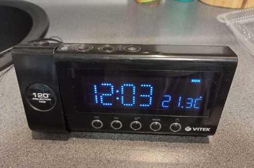 Часы электронные с проектором (+радио+термометр)