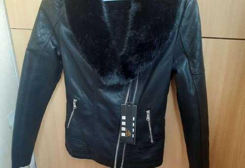 Куртка кожаная женская 40-42р, новая