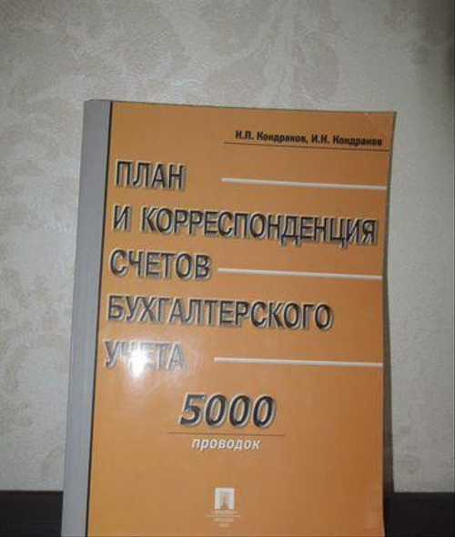 План и корреспонденция счетов бухгалтерского учета