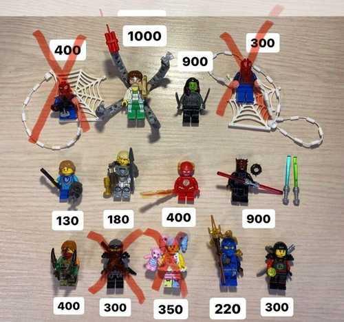 Lego Минифигурки Marvel, Dc, Ninjago, SW, Nexo