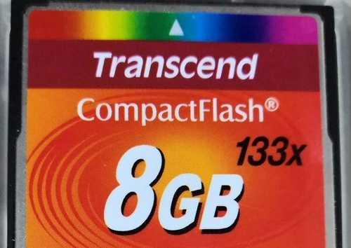 Карта памяти Compact Flash Transcend 8 Gb