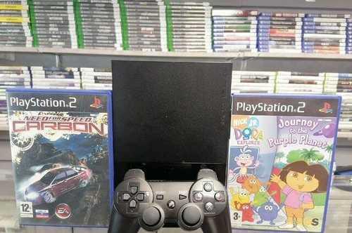 Sony PS2 Slim + Две игры