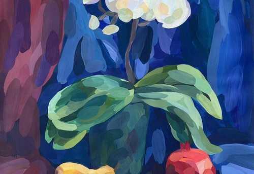 Картина, Натюрморт с орхидеей