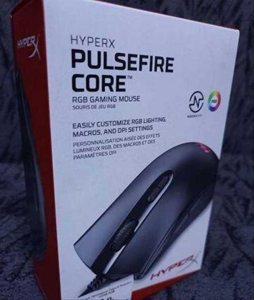 Игровая мышь Hyperx Pulsefire core RGB. Новая