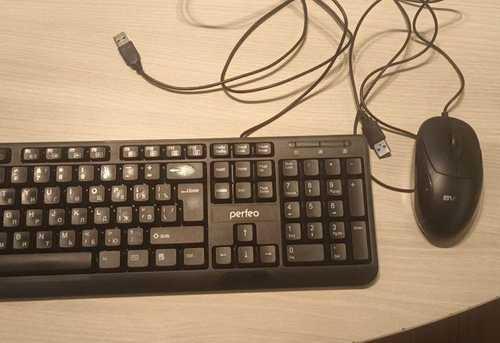 Проводная клавиатура и мышь