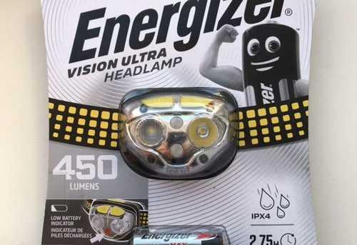 Мощный налобный фонарь energizer 450 lumens USA