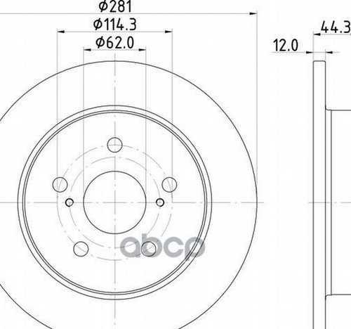 Диск тормозной зад lexus NX (Z1 ), C-HR