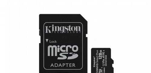 Карта памяти microsdhc 128Gb Kingston, 100Mb/s
