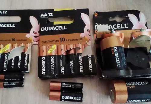 Новые батарейки Duracell (AAA, AA, D)