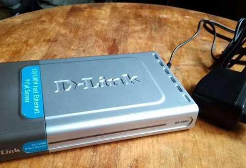 Принтсервер D-Link DP-300U с блоком питания