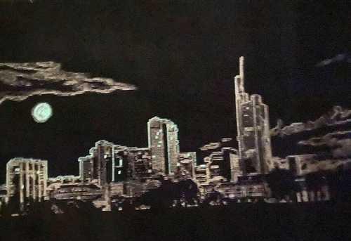 Вышитая картина "Ночной город"