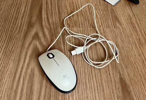 Мышь проводная компьютерная Logitech