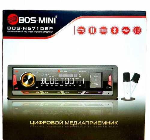 Магнитола Bos-mini N671 DSP   2 микрофона