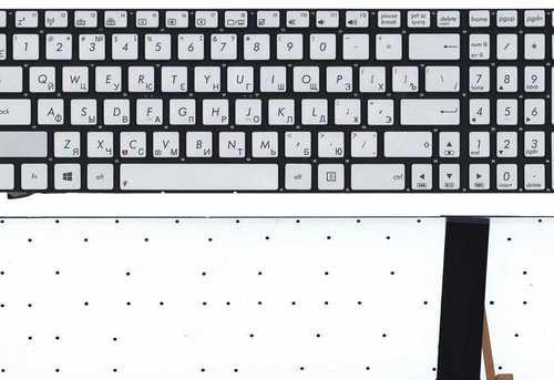 Клавиатура для Asus N550J N750J Сеpебро без подсв