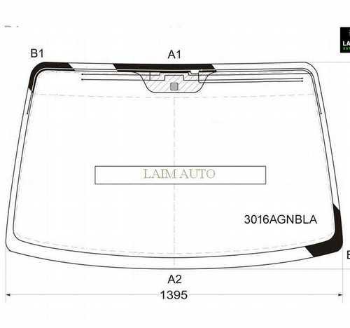 Стекло лобовое Chevrolet Lacetti 04-13 / Daewoo Lacetti 04-09 / Chevrolet Nubira 04-13 / O 3016agnbl
