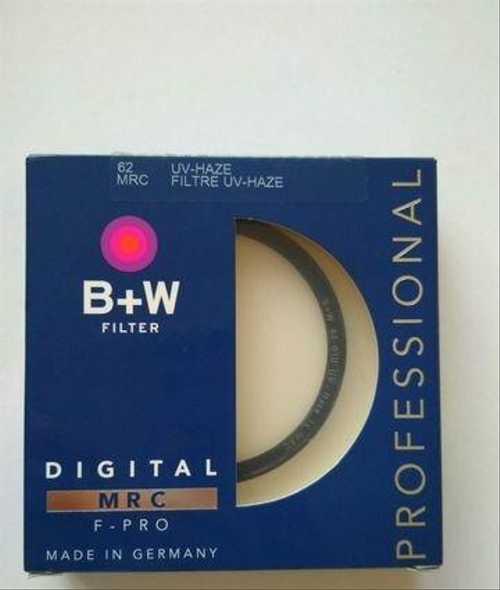 B+W 62mm UV Haze MRC Filter 010M Новый