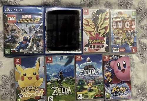 Пустые коробки от игры PS4 и Nintendo Switch