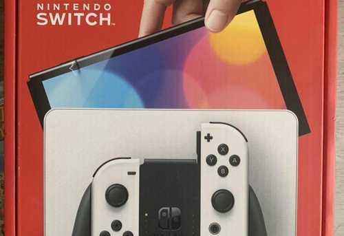 Nintendo Switch oled (white) + чехол