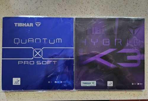 Накладки Tibhar Hybrid K3 и Quantum X Pro Soft