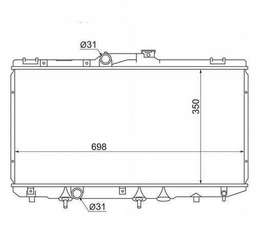 Радиатор охлаждения Toyota Corolla (E100,E110) 91
