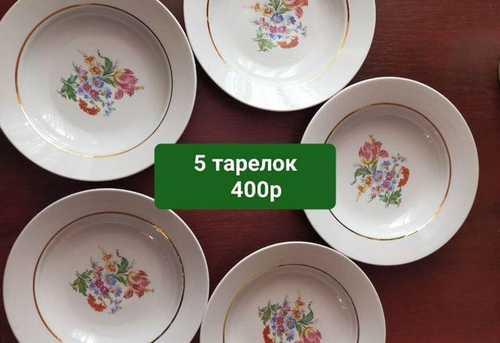 5 тарелок для первых блюд. СССР