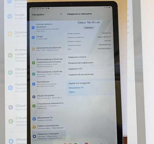 Планшет Samsung galaxy tab s6 lite sm-p619 c sim