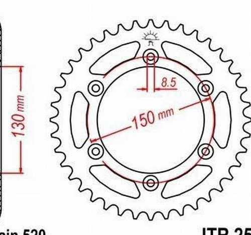 Звезда ведомая Jt Jtr251.51sc Yamaha