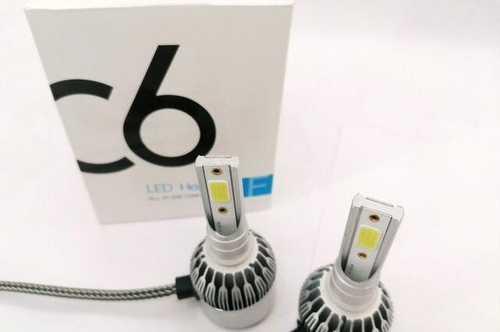 LED лампы в головной свет С6 цоколь Н7 12-24 вольт