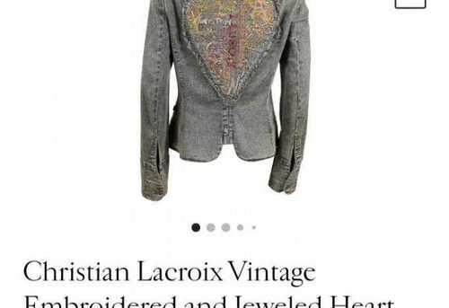 Джинсовая куртка пиджак винтаж Christian Lacroix