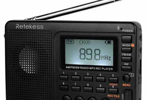 Цифровой радиоприемник Retekess V115 с диктофоном